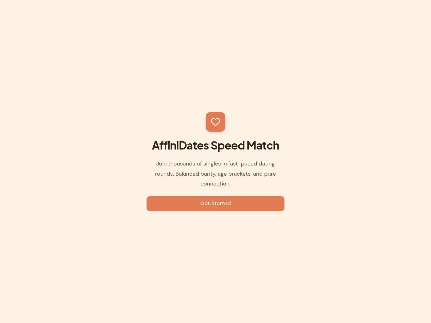 AffiniDates Speed Match