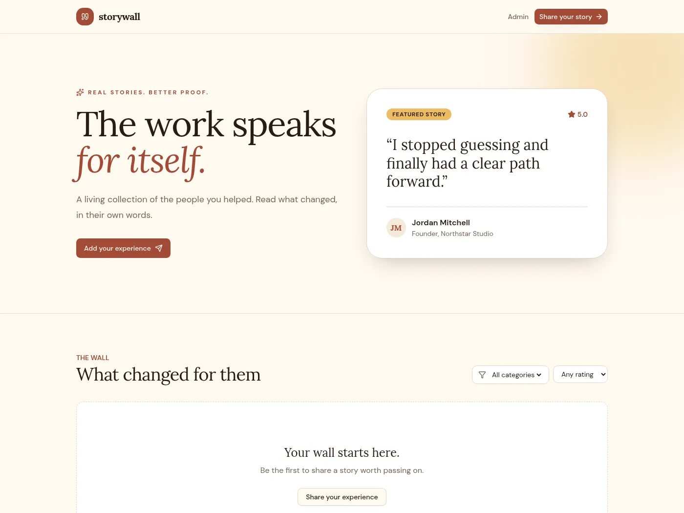 AI Testimonial Wall