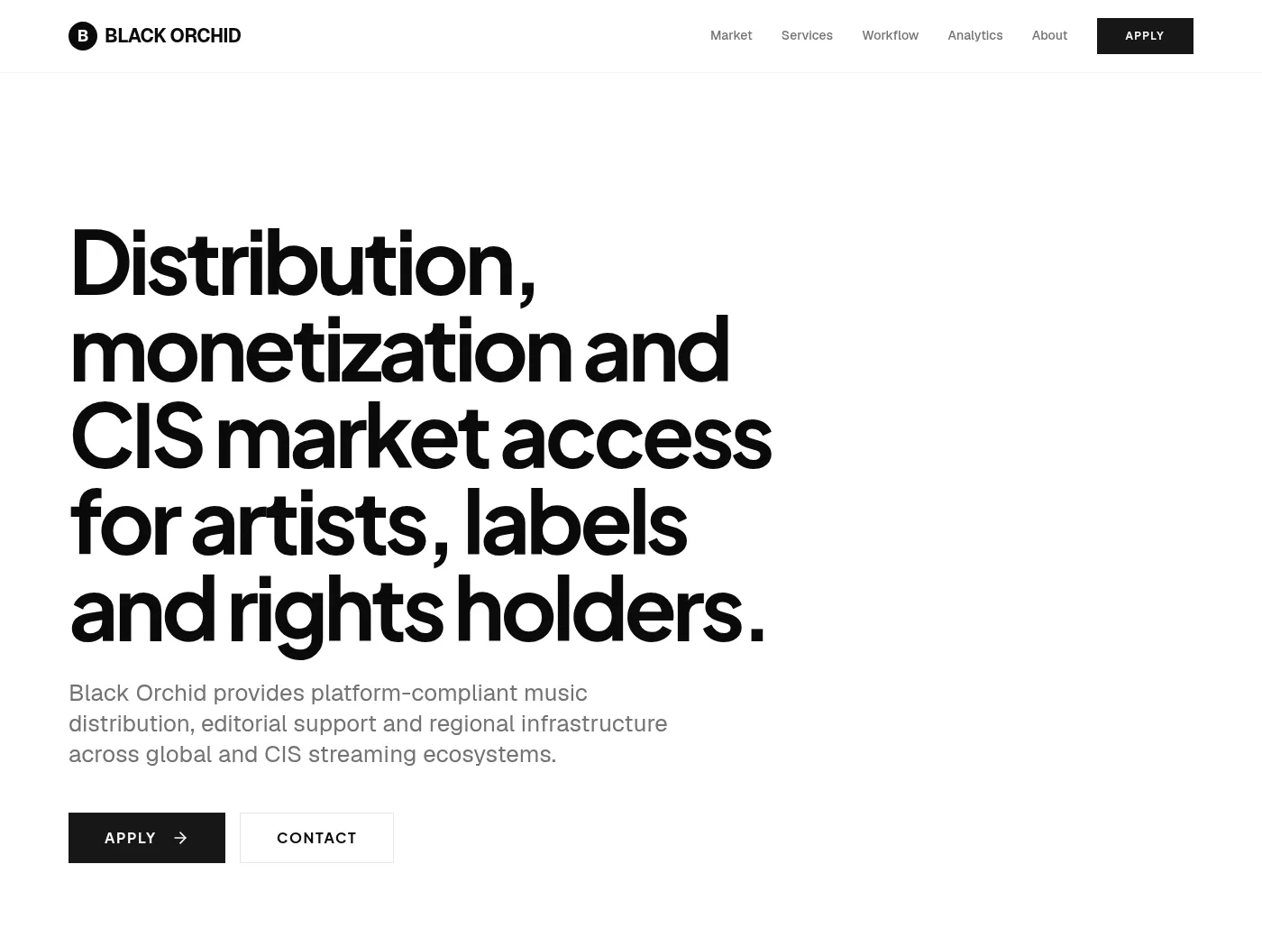 Black Orchid CIS Platform