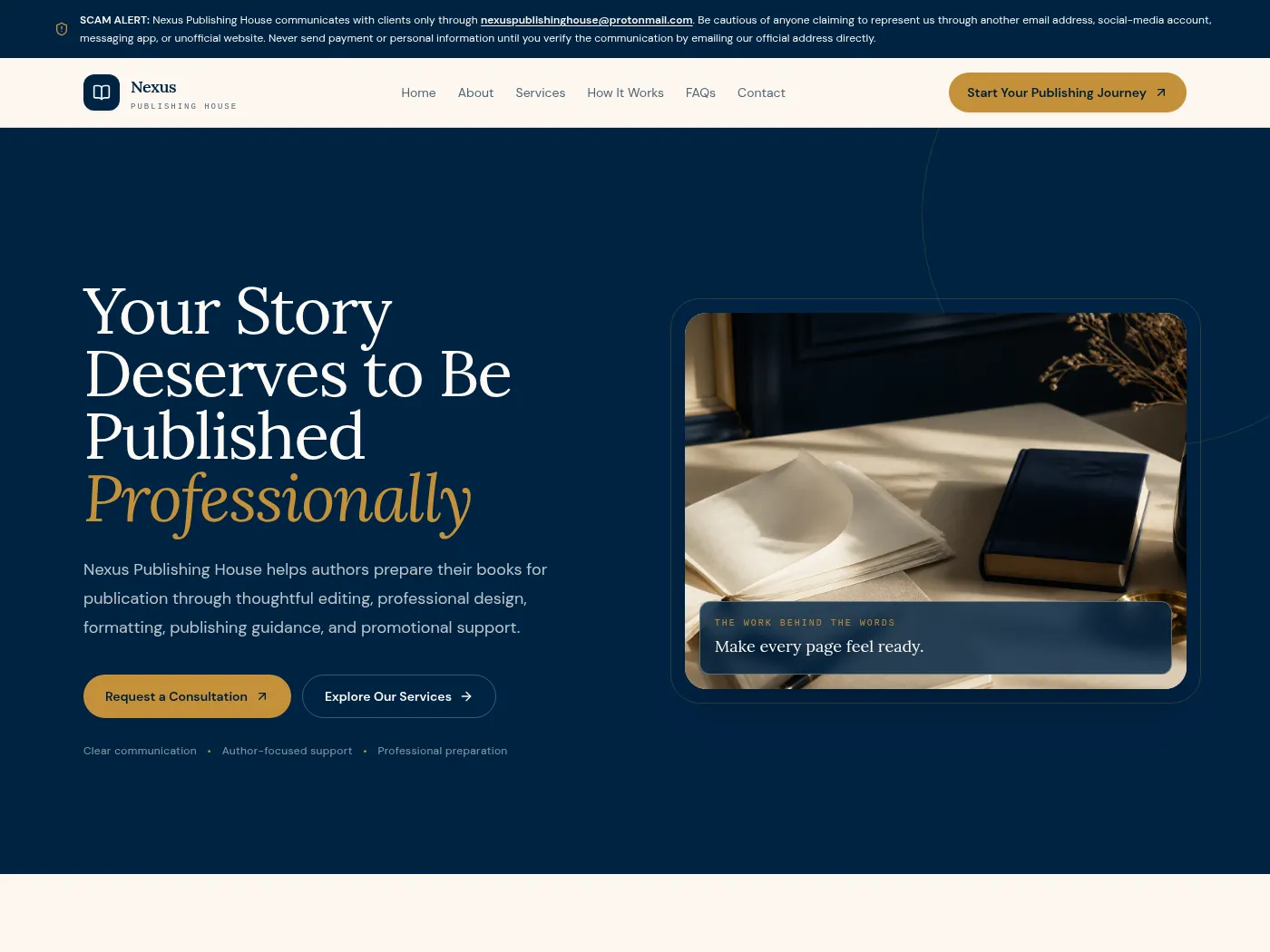 Nexus Publishing Website