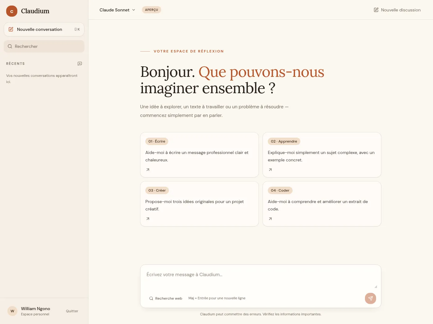 Claudium AI Chat