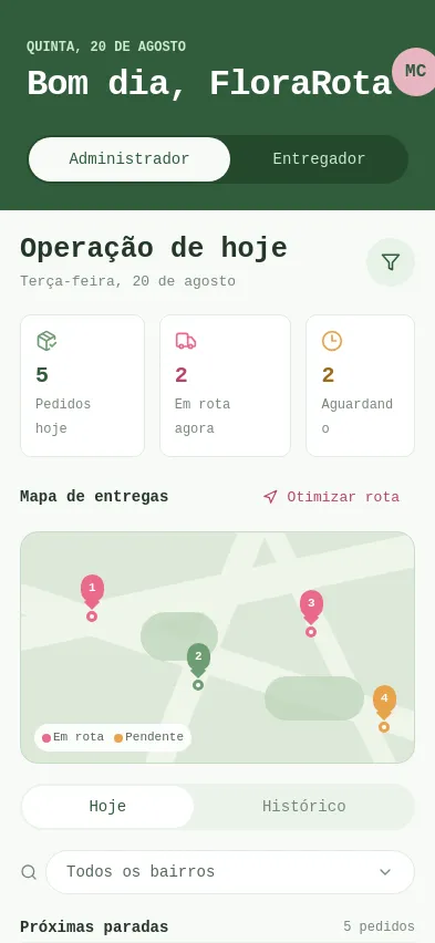 FloraRota Delivery App