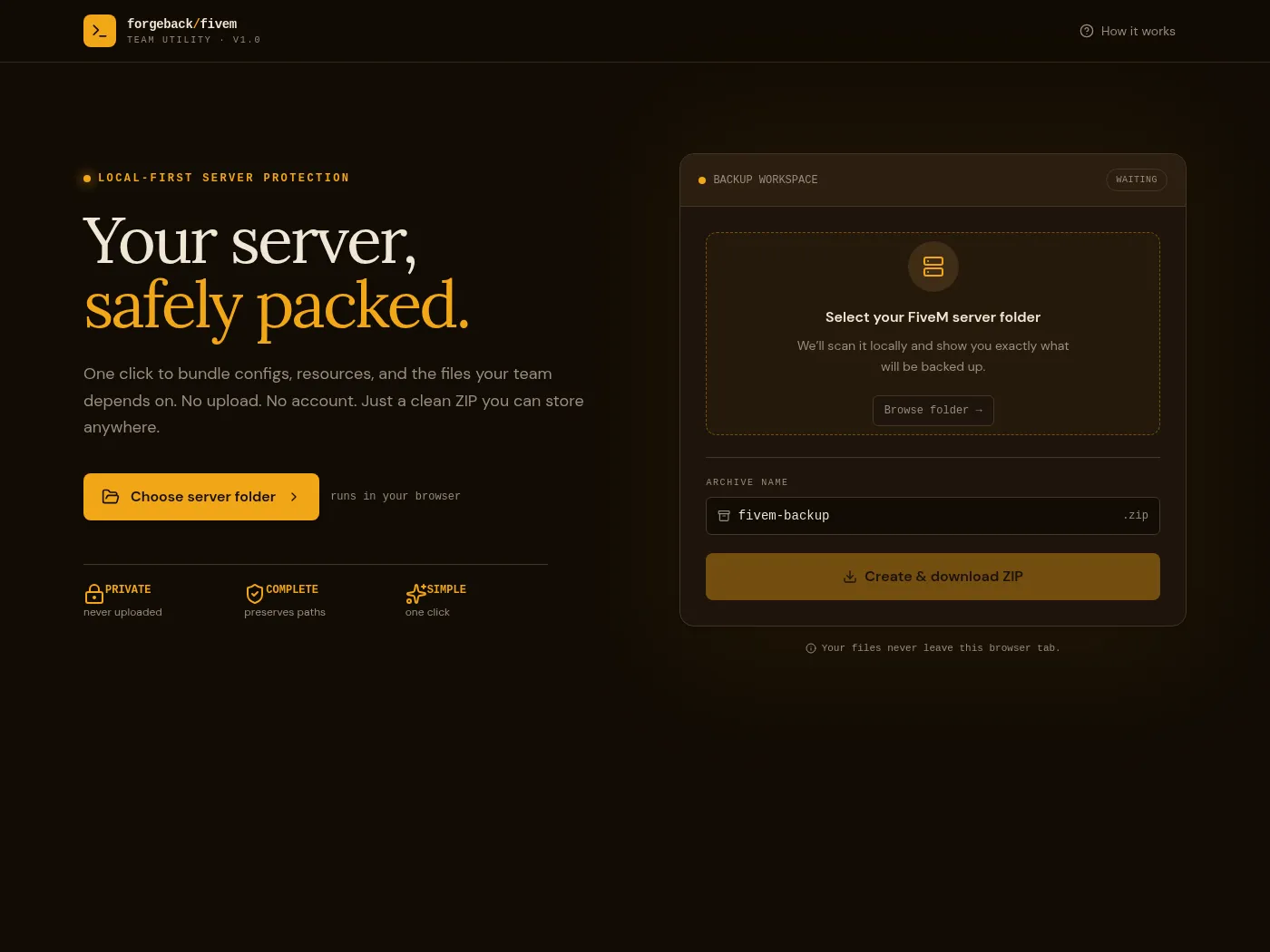 FiveM Server Backup Tool