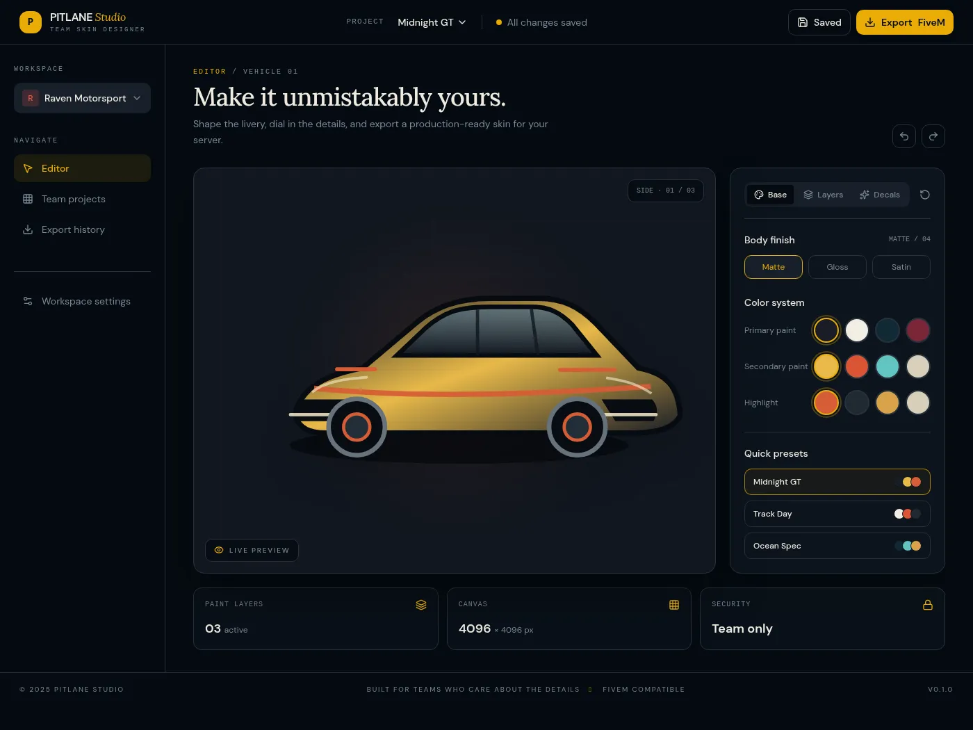 FiveM Car Skin Designer