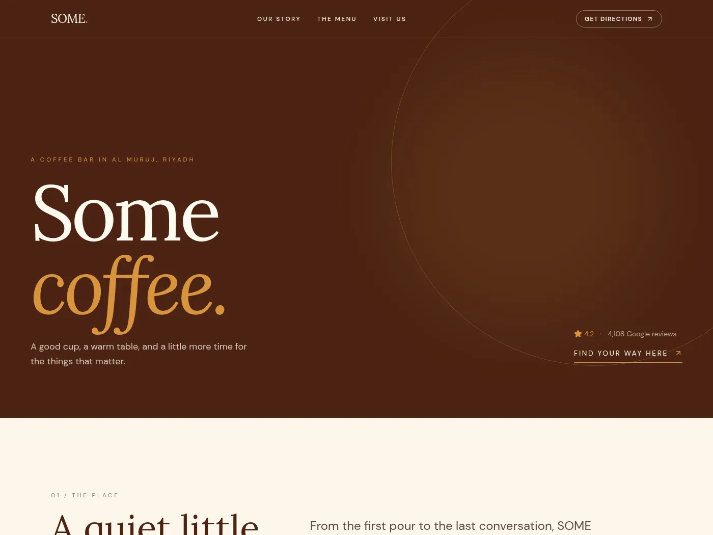 Cafe Info Webpage