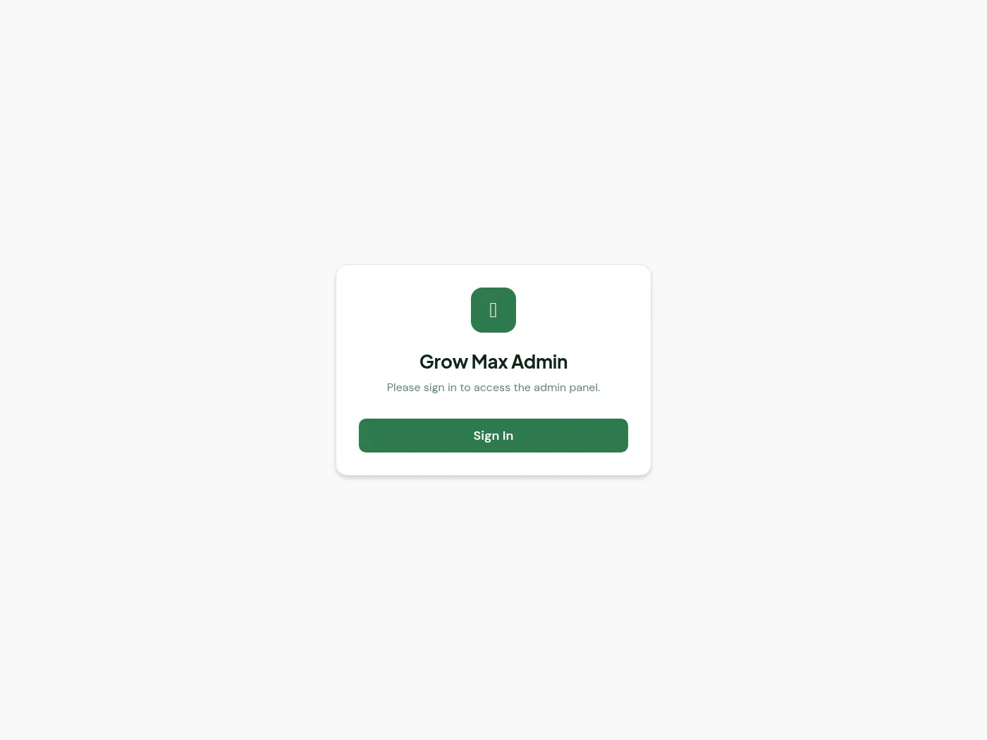 AgriBiz Admin Console