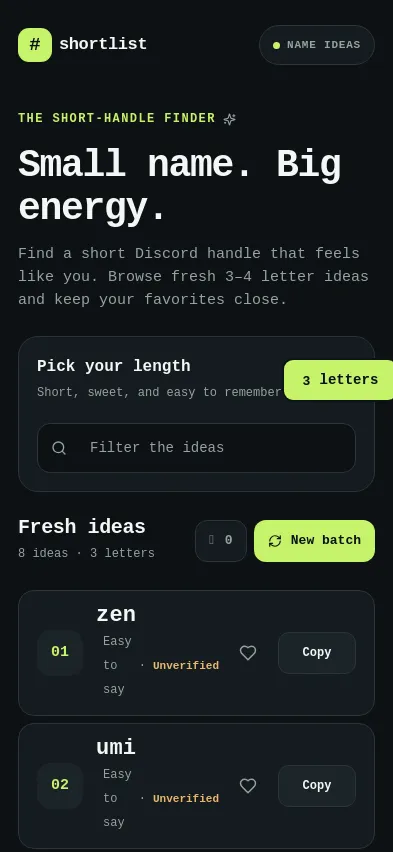 Discord Name Finder