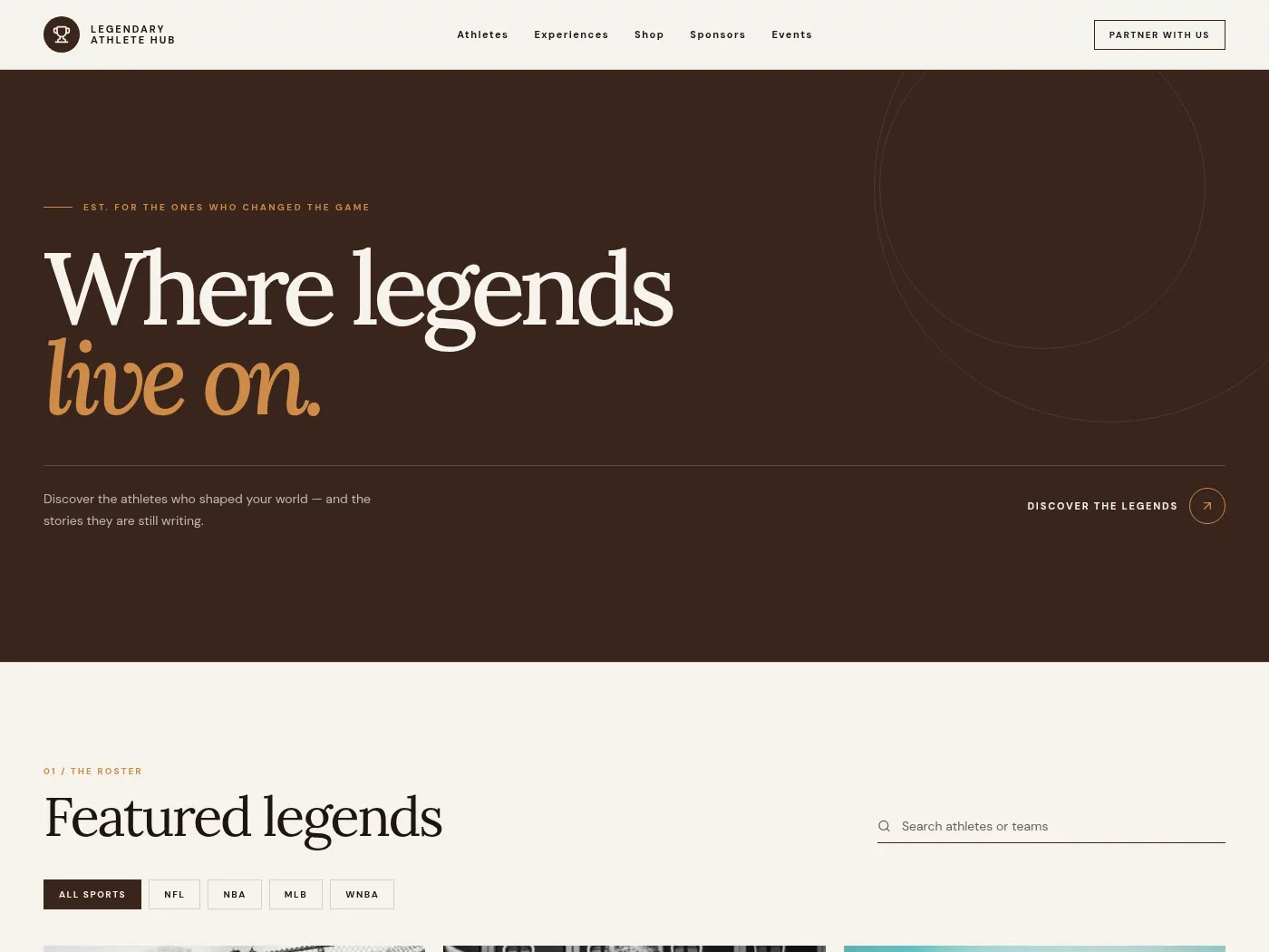 Legendary Athlete Hub