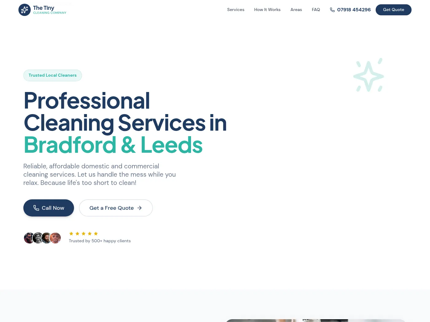 Tiny Cleaning Website