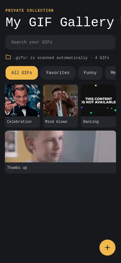 My GIF Gallery & Keyboard