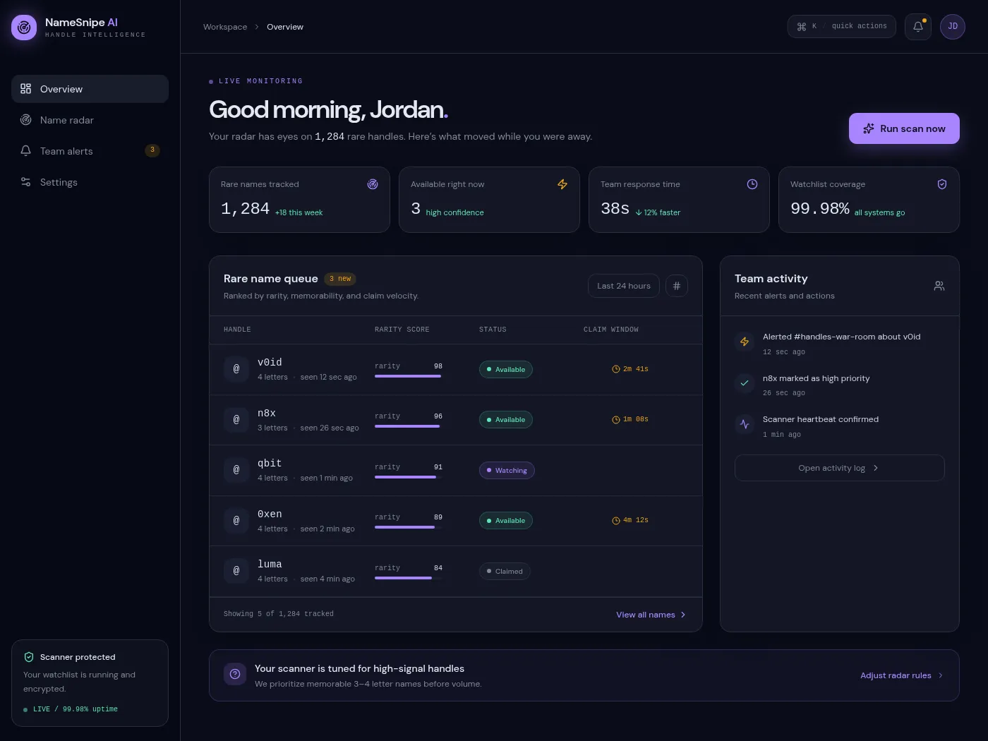 NameSnipe AI