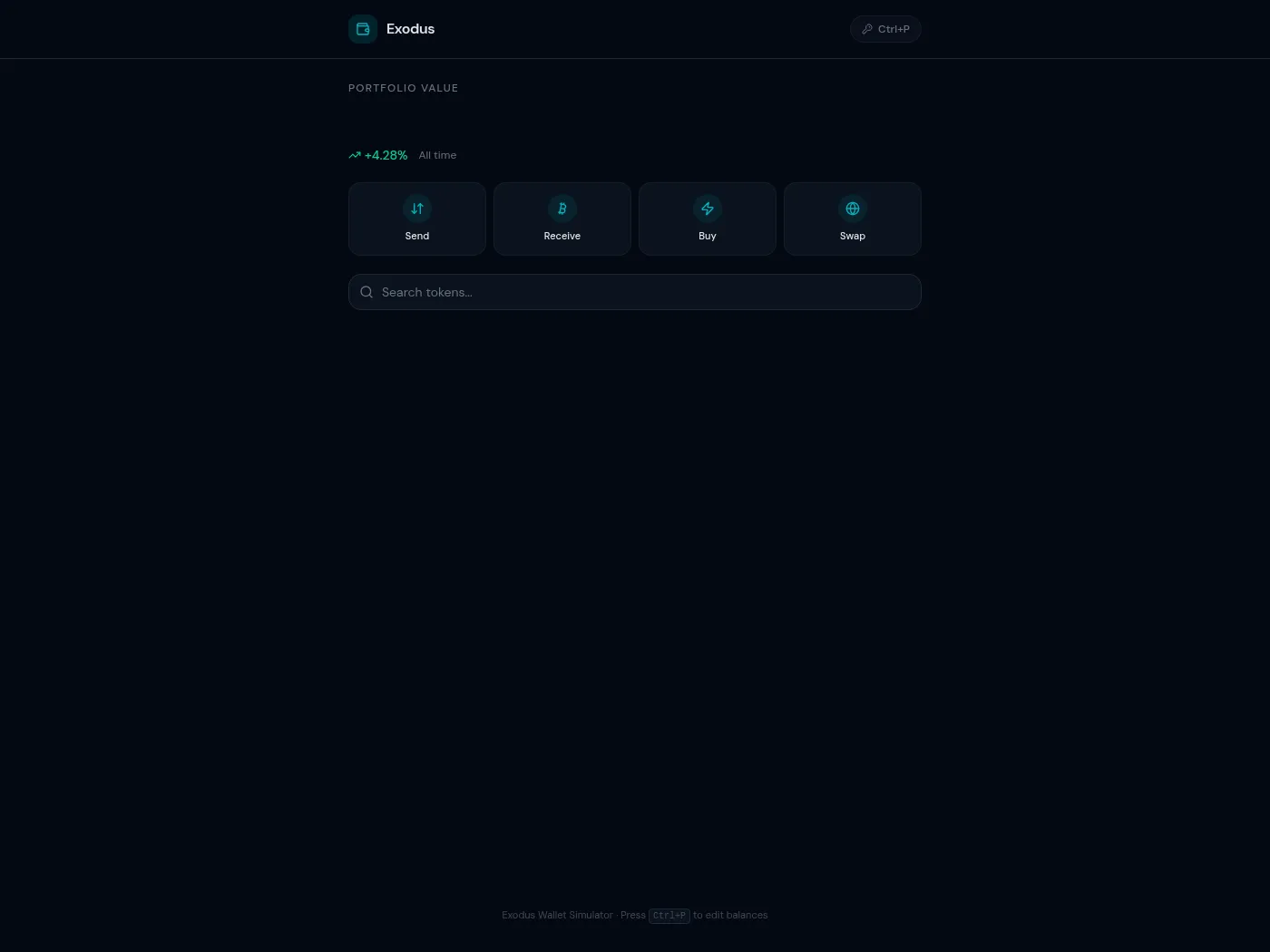 Exodus Wallet Simulator