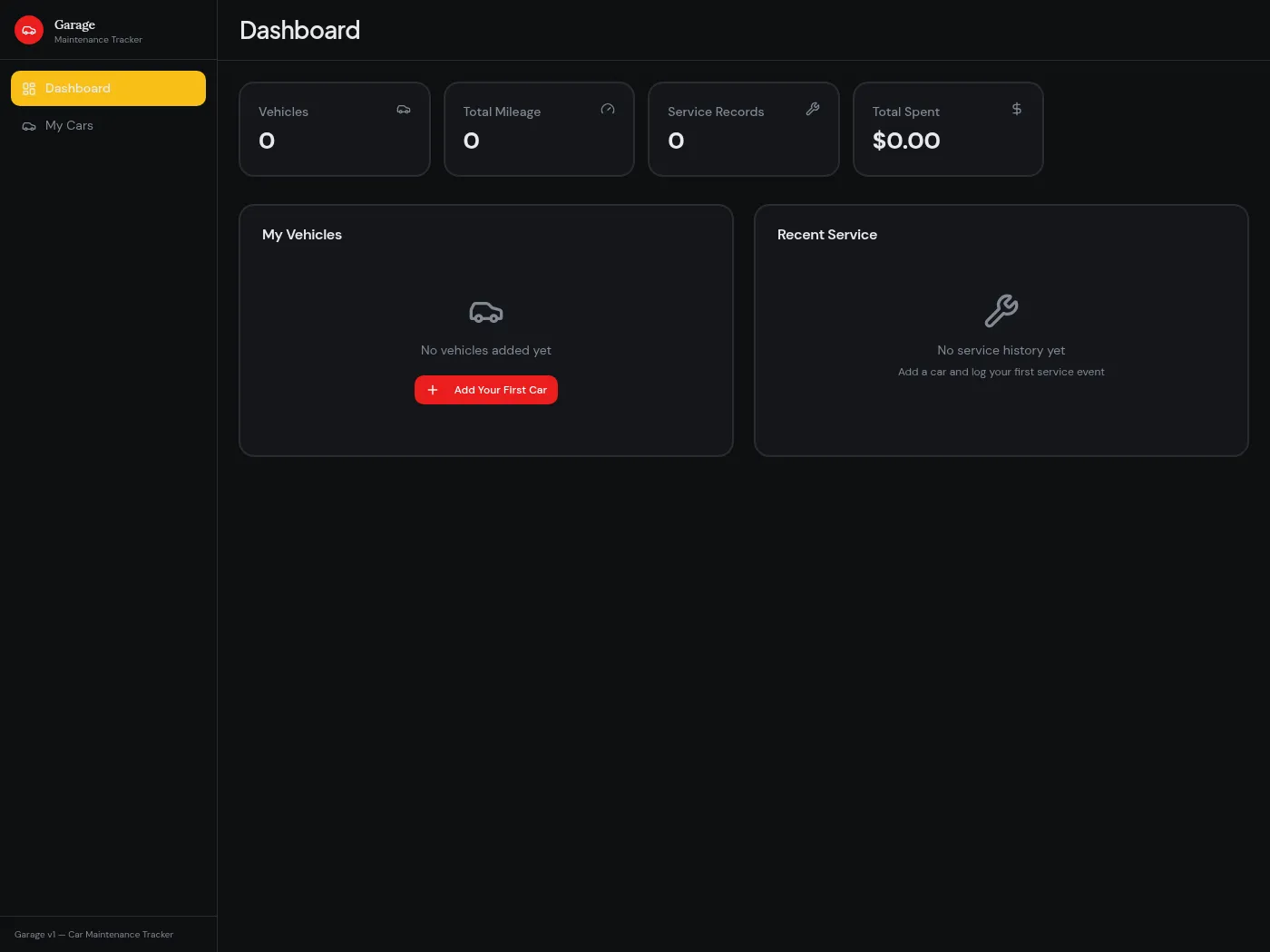 Car Maintenance Tracker