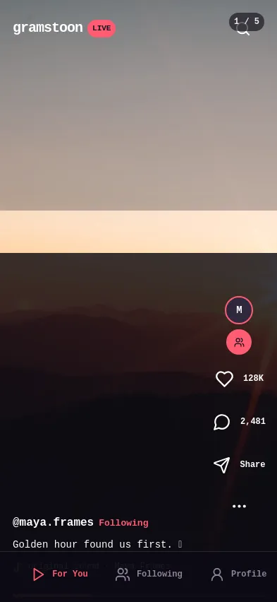 Gramstoon Social Feed