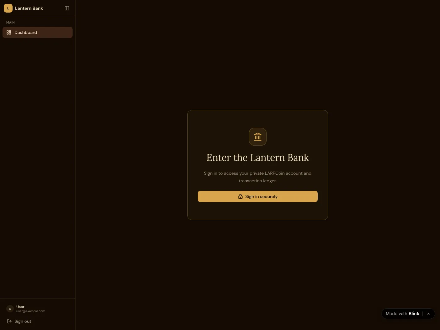 LARPCoin Banking Hub