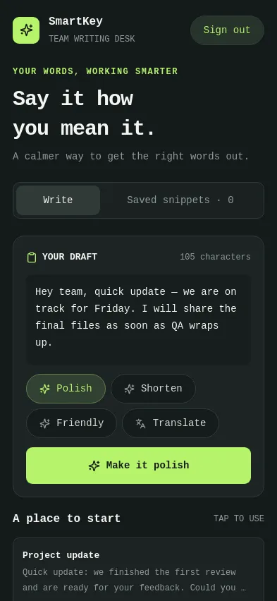 SmartKey AI Keyboard