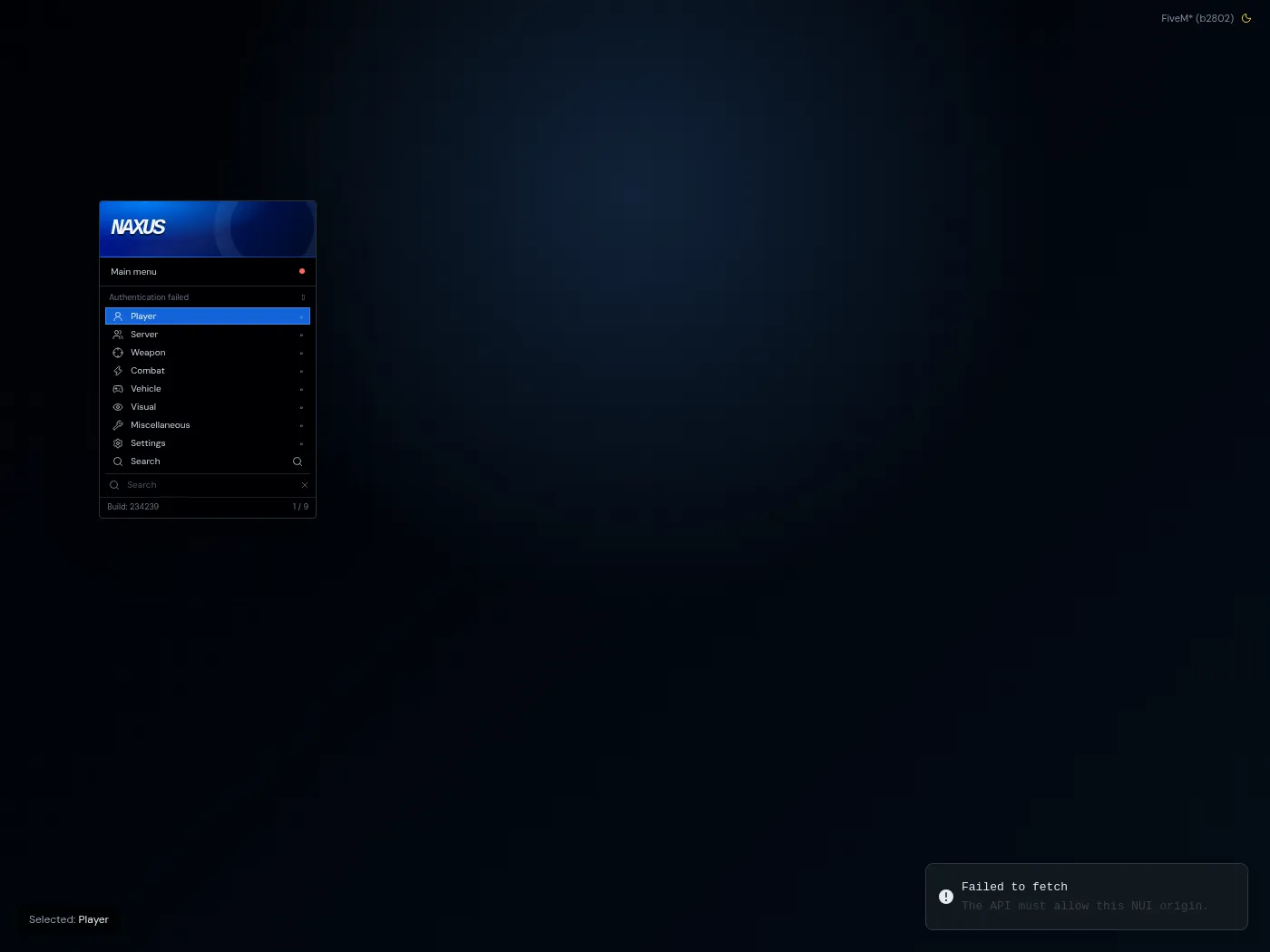 Staff API Menu