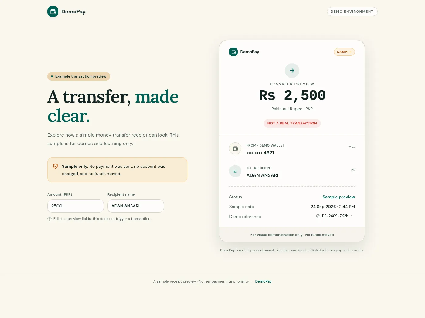 Fake Transaction Generator