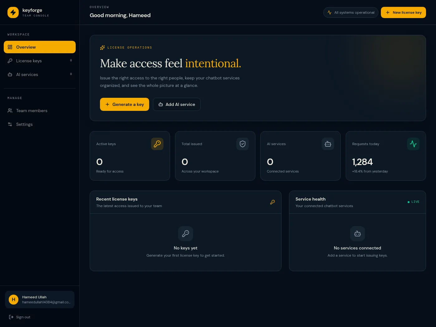 Chatbot License Key Hub