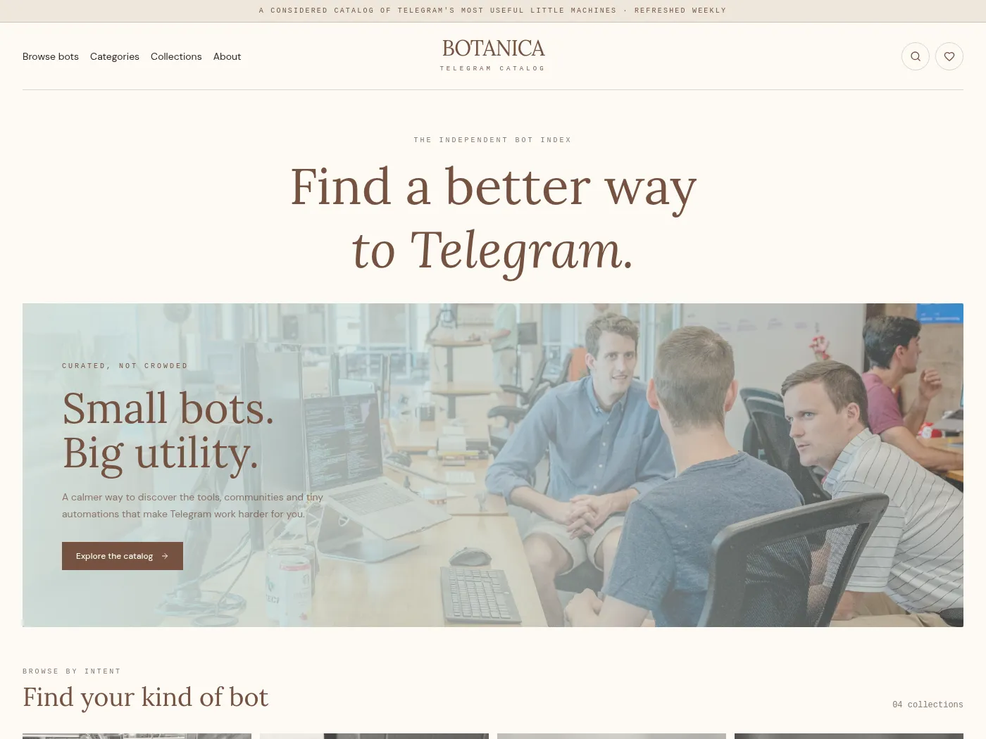 Telegram Bot Catalog