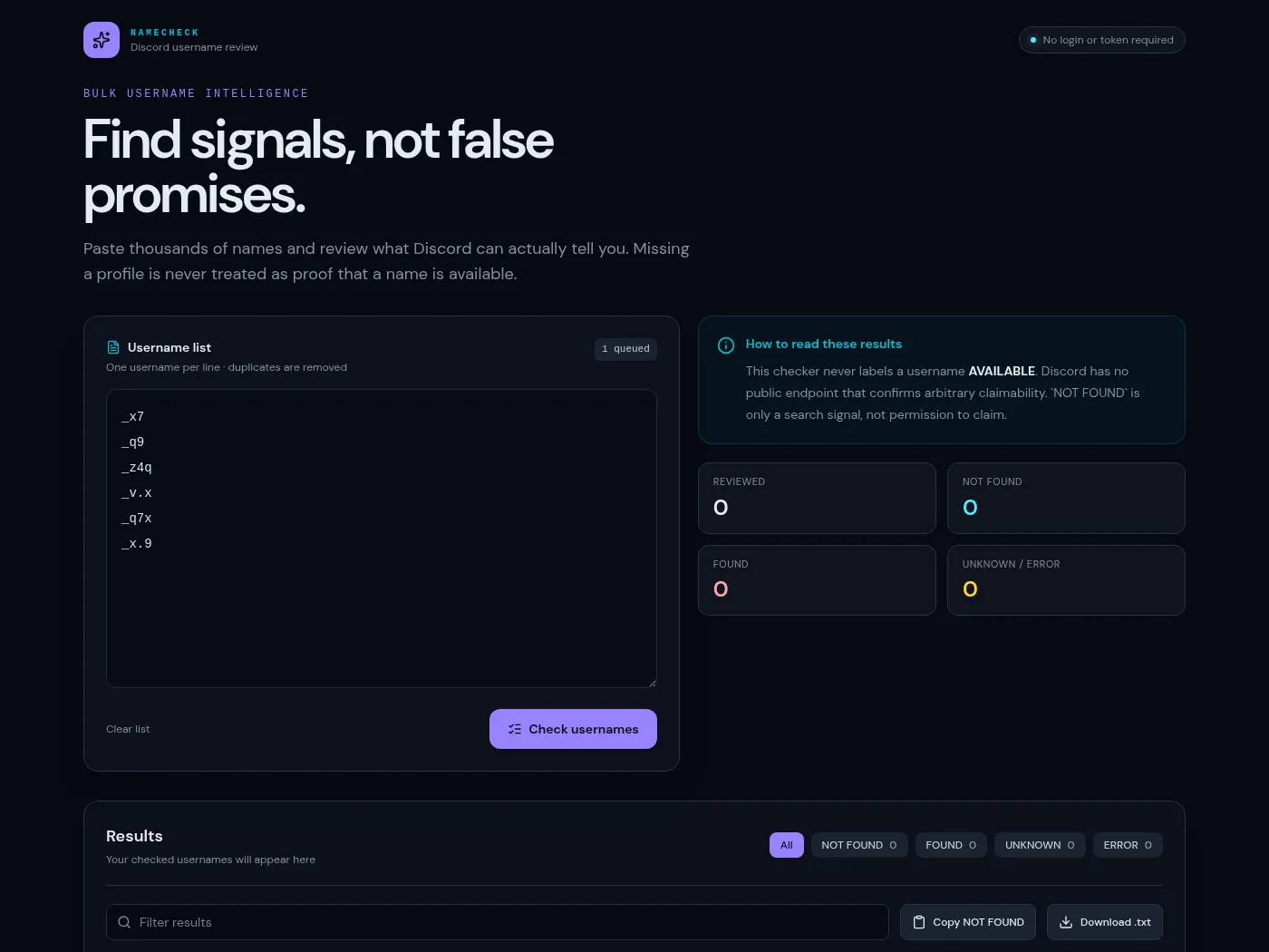 Discord Availability Checker