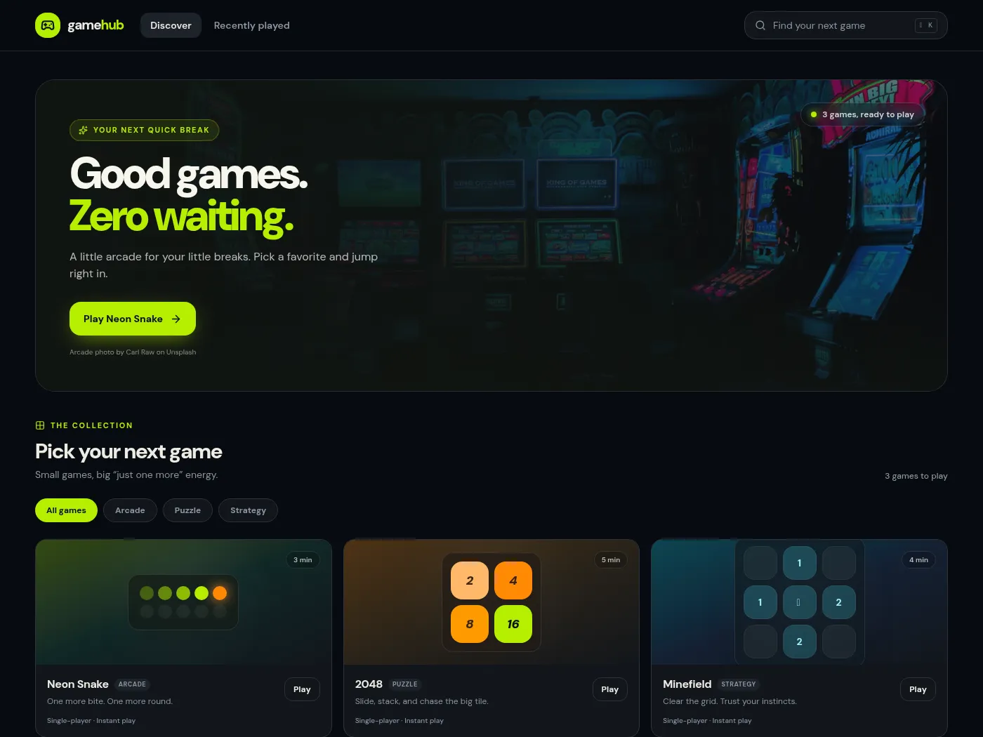 GameHub Instant Play