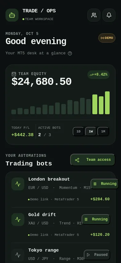 TradeBot Mobile Manager
