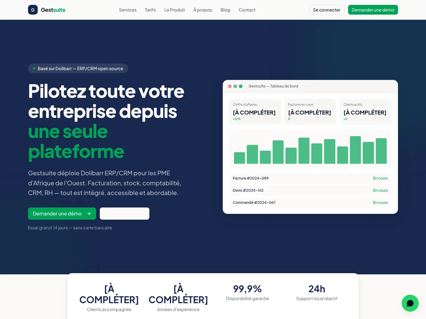Gestsuite ERP/CRM Web Presence