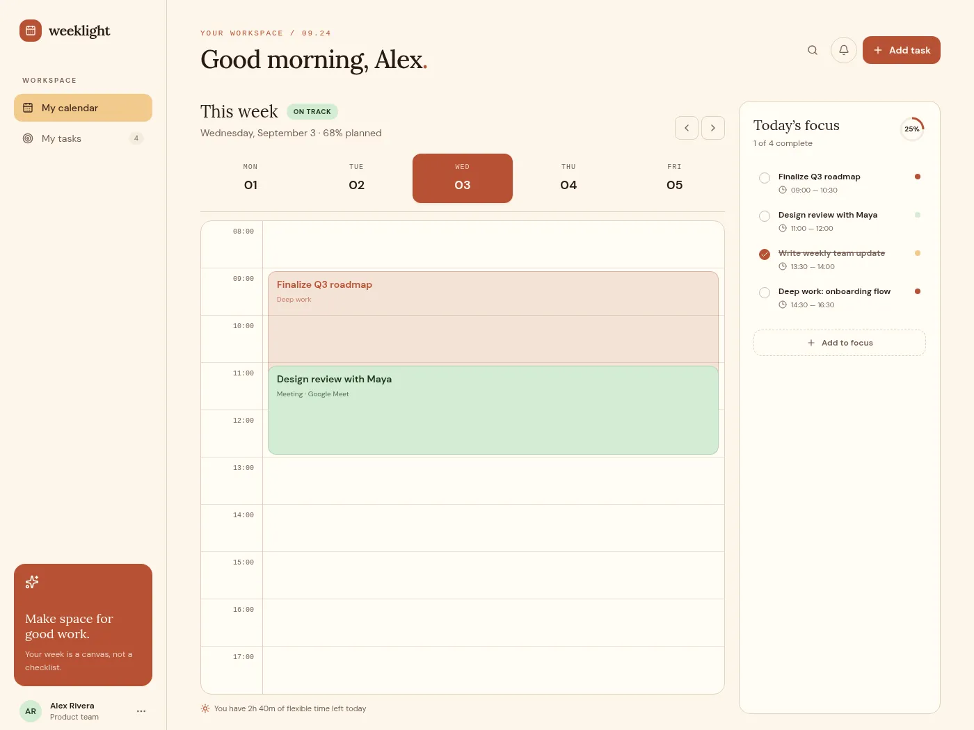 Work Calendar Tracker