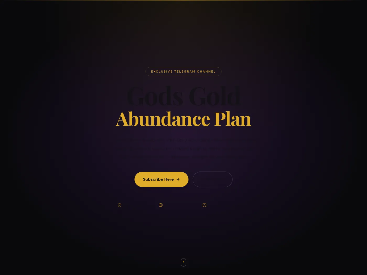 Gods Gold Landing Page