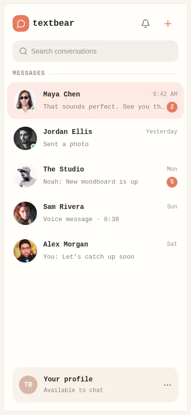 TextBear Messenger