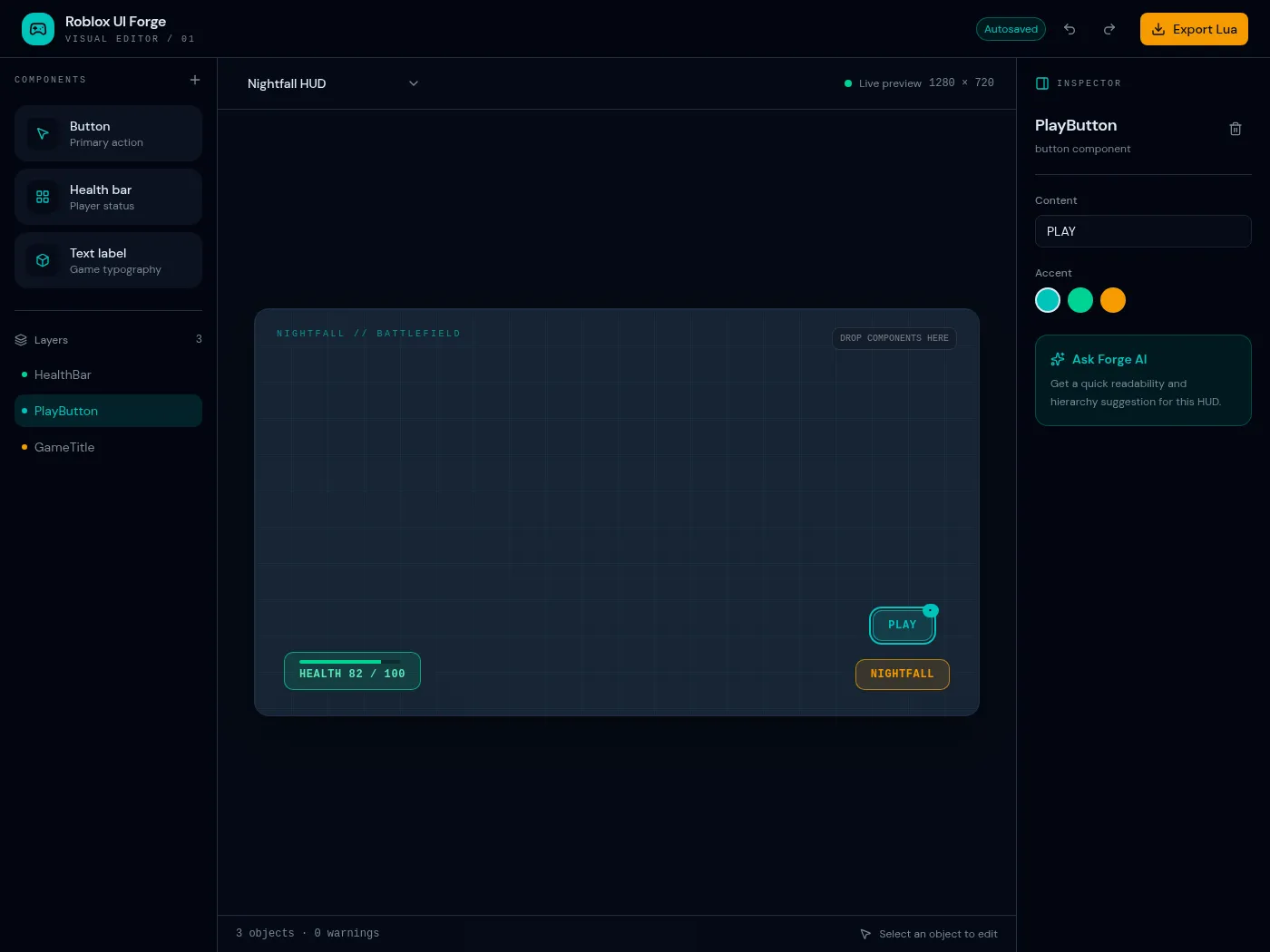 Roblox UI Forge