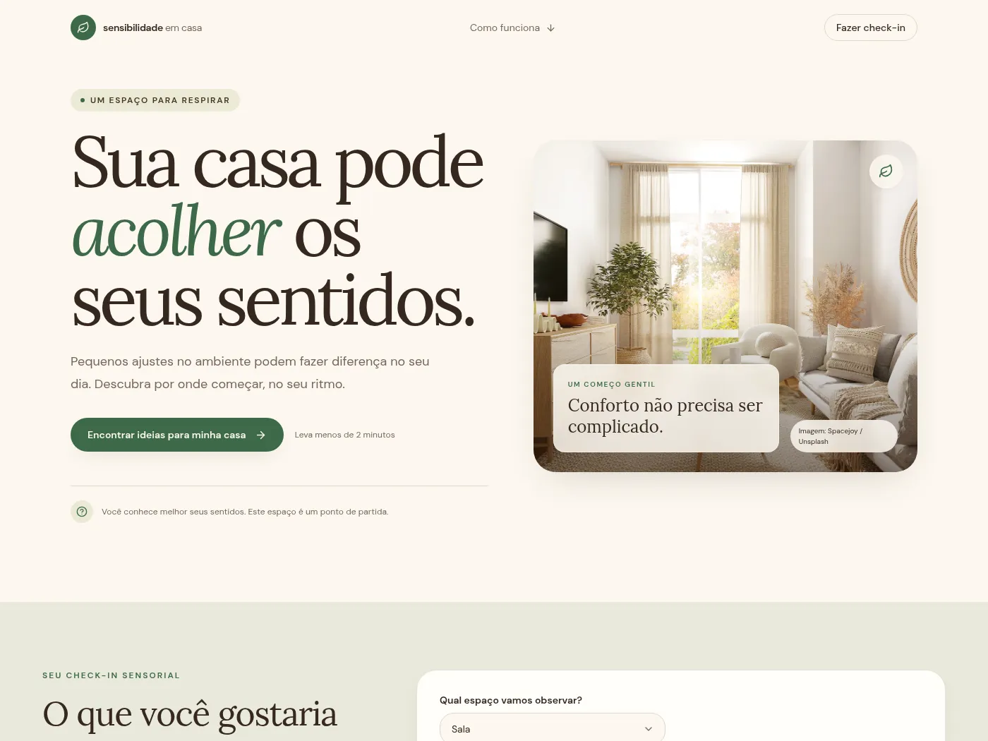 Sensibilidade em Casa