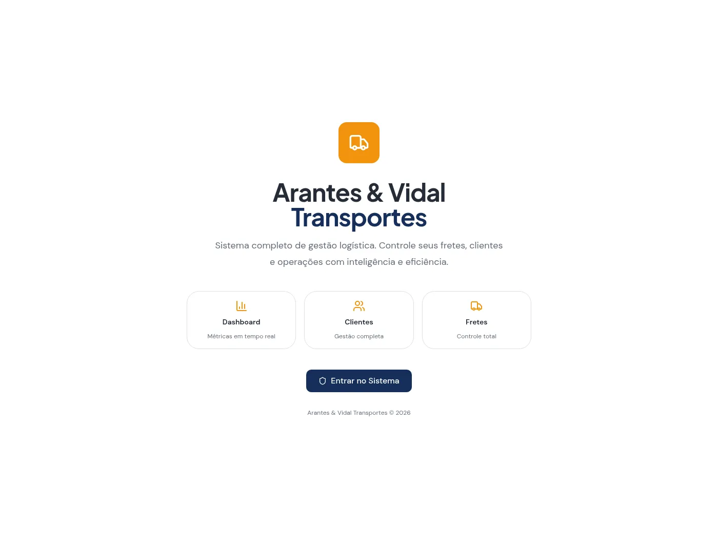 Arantes & Vidal Transportes ERP