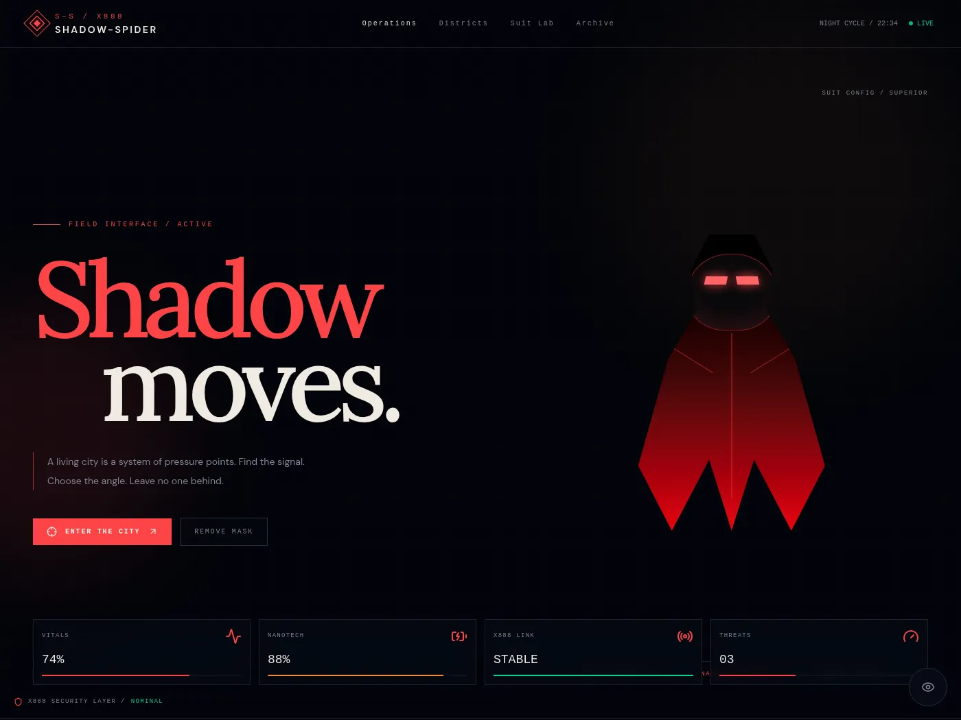 Shadow-Spider Superhero Saga