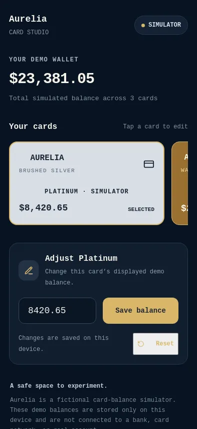 CardSim: Virtual Amex Wallet