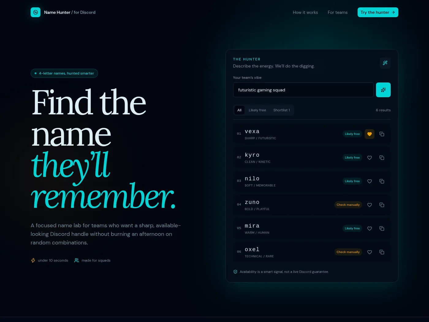 Discord Name Hunter