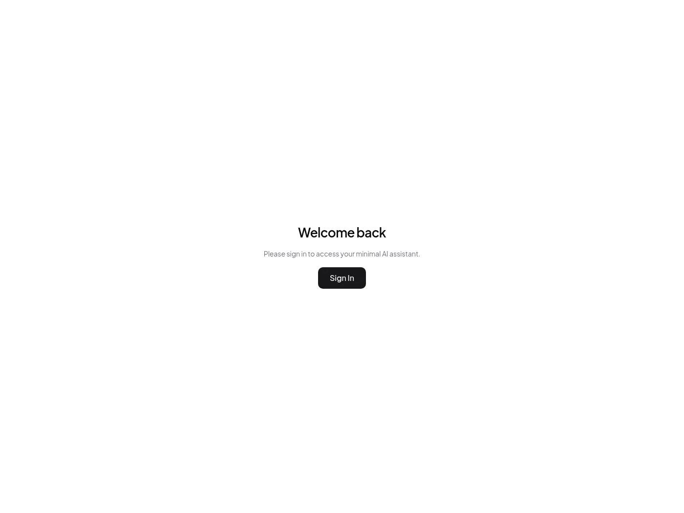 Minimal AI Assistant