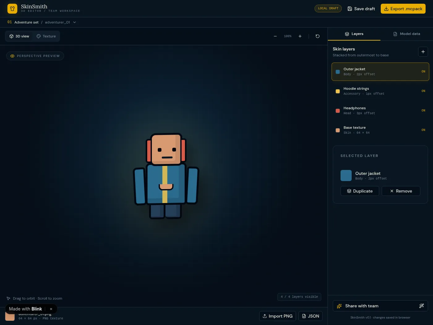 SkinSmith 3D Editor