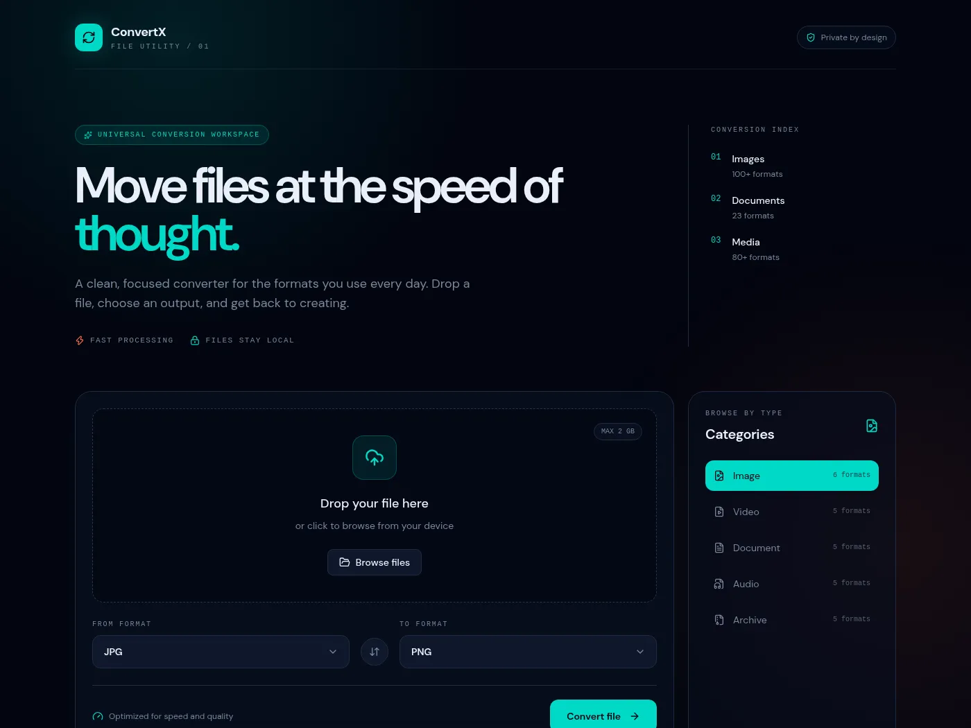 ConvertX Modern UI