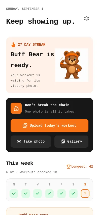 Workouto: Streak Fitness App
