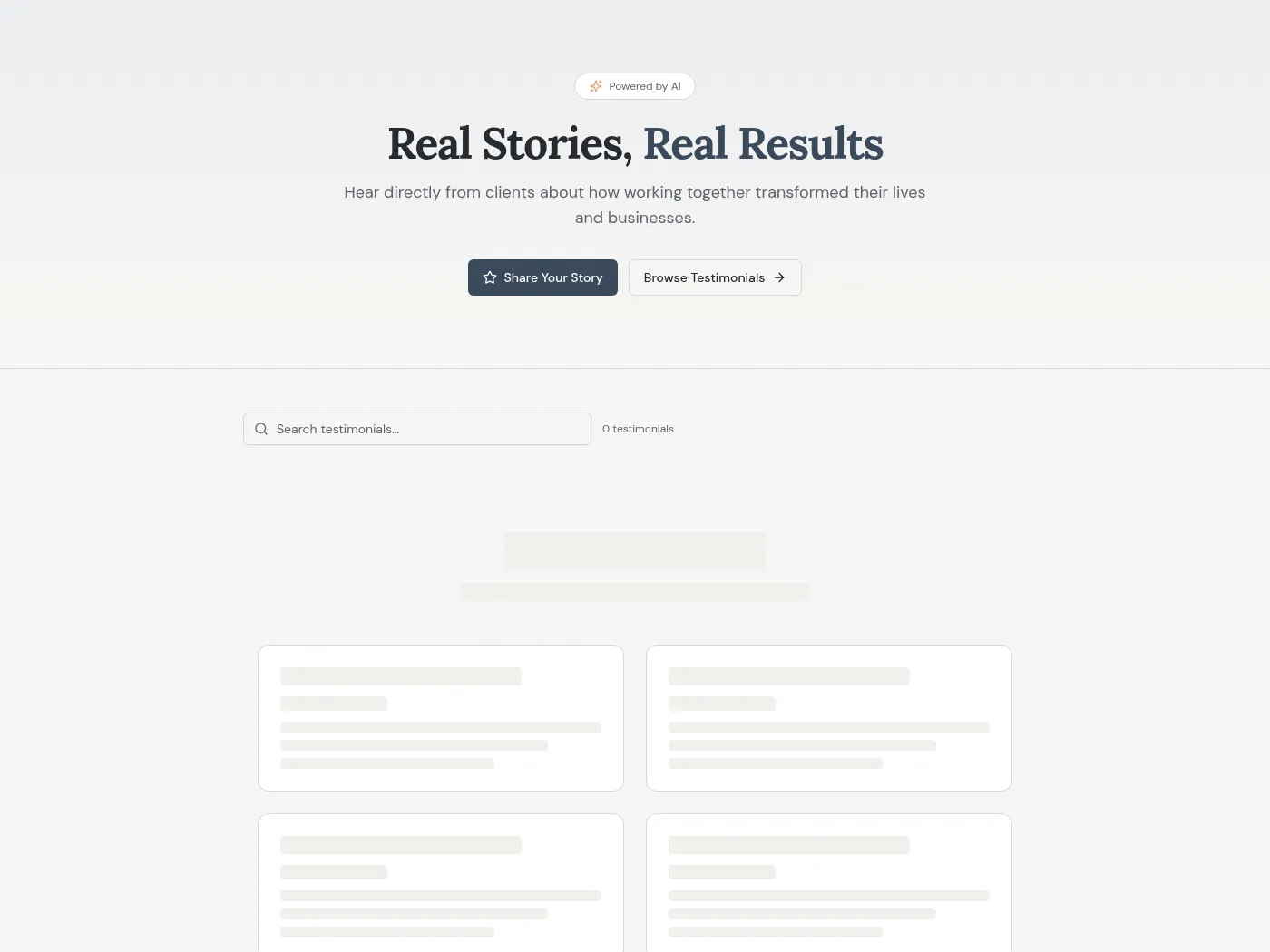 AI Testimonial Wall