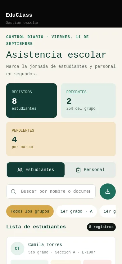 EduClass Manager Mobile