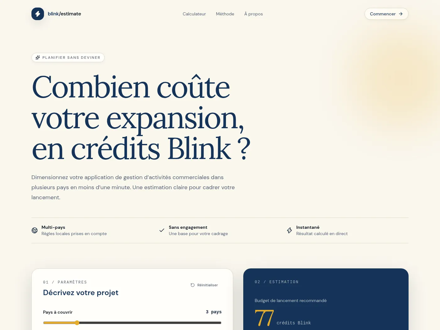 Blink Credit Calculator