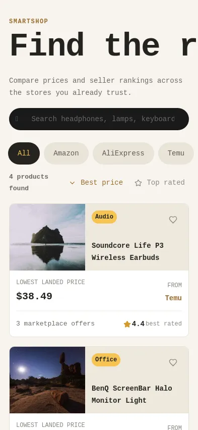 SmartShop Comparator
