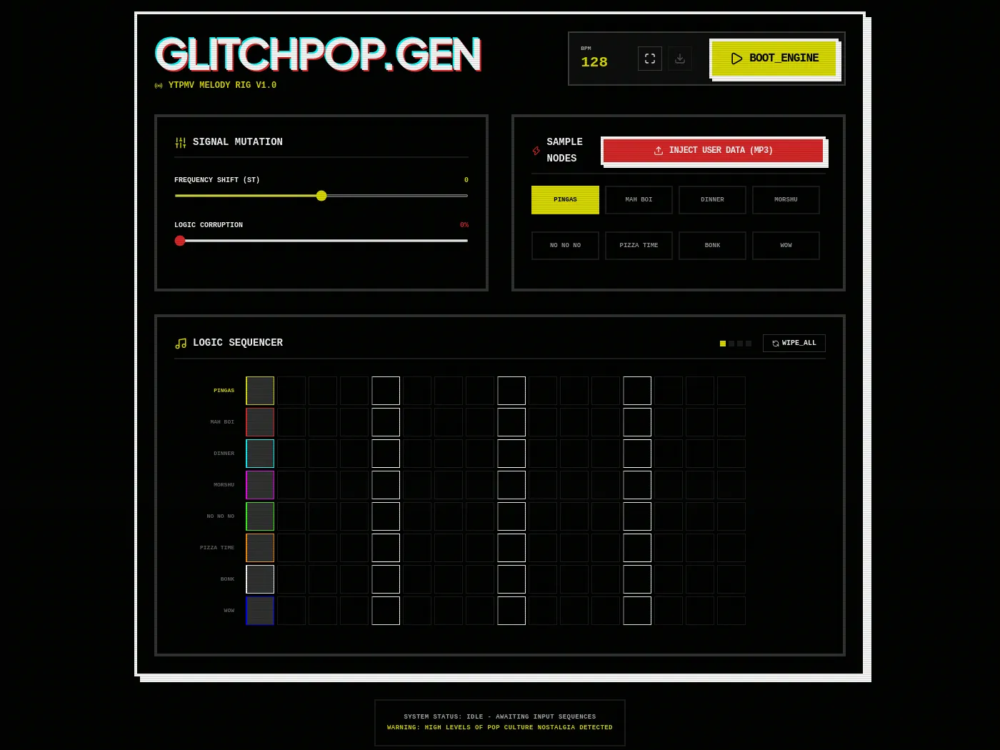 GlitchPop Melody Generator (Remix)