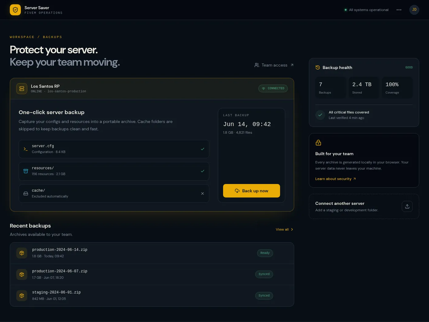 FiveM Server Saver