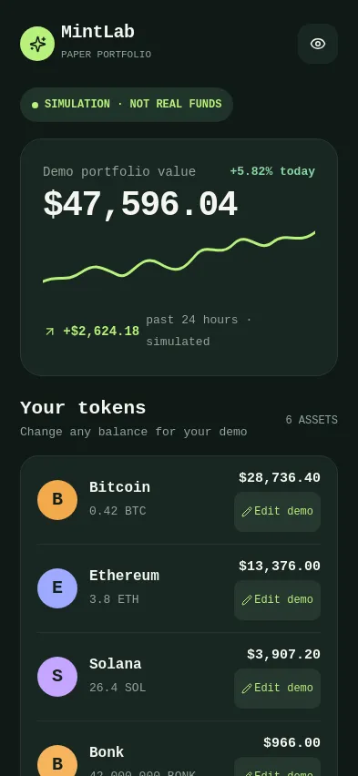 Phantom Wallet Simulator
