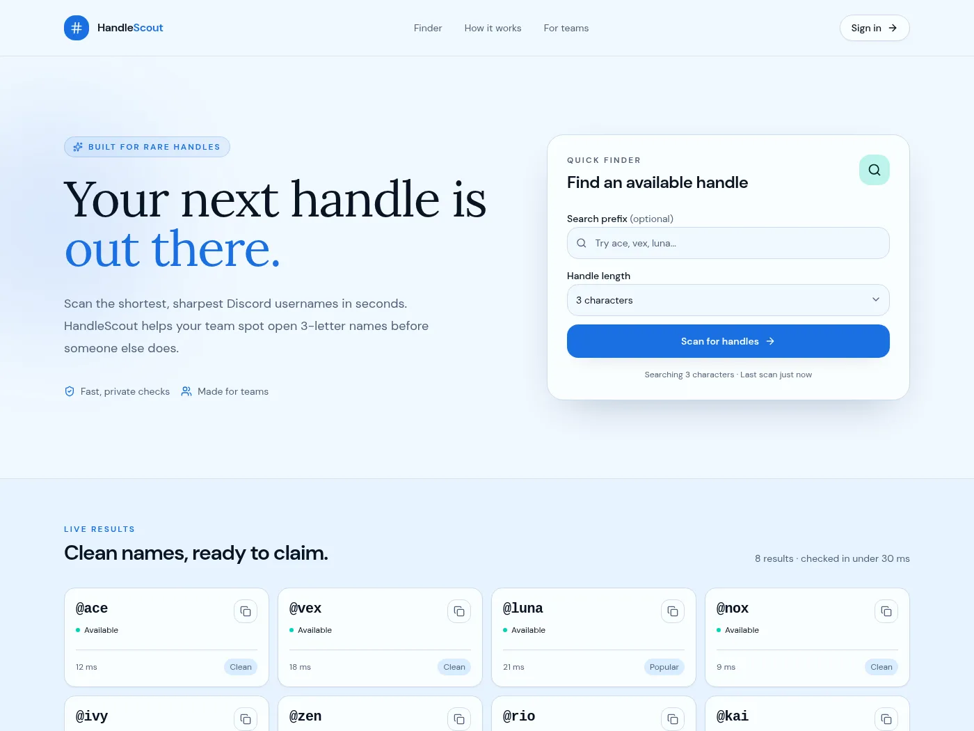 Discord Handle Finder