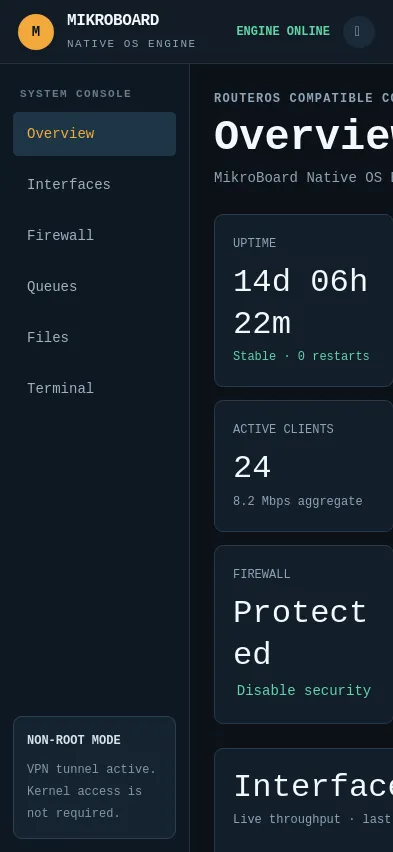 MikroBoard Native OS Engine